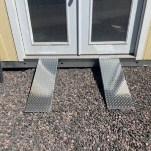 Diamond Plate Aluminum Ramps - SHED Ramps